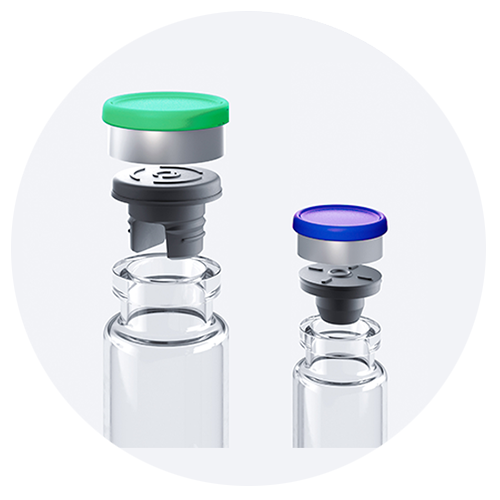 RTU vials, CCIT positive control, COP vials, Laminated stoppers – LDEC